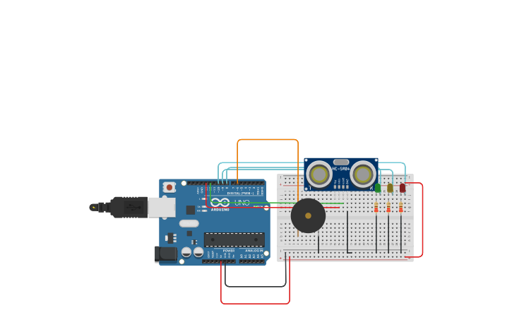 Circuit Design Sensor De Proximidade Tinkercad