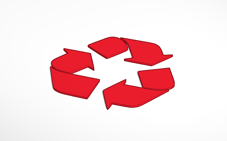 3D design recycling logo (its fall everyone plz recycle) (^_^) - Tinkercad