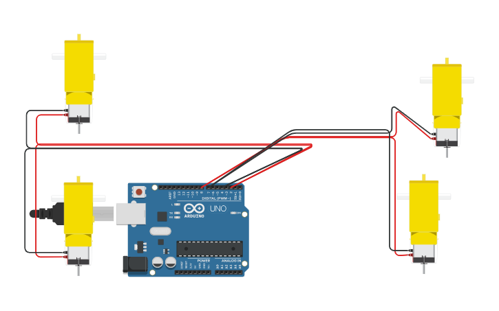 Circuit Design Ejemplo Motores Tinkercad
