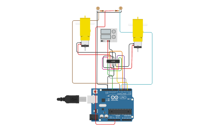 Circuit design MOTOR DC 12/09 | Tinkercad