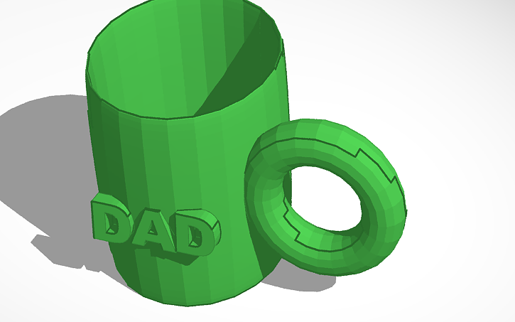 3D design cup for dad-madeleine - Tinkercad