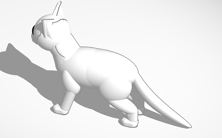 3D design Simple cat - Tinkercad