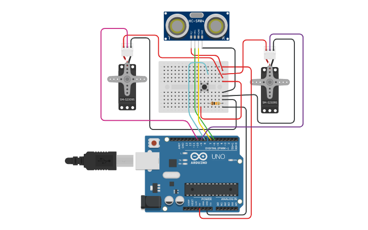 Circuit design Robo Sumo Sample | Tinkercad