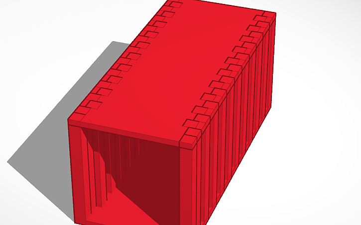 3d Design Shipping Container Both Sides Open Tinkercad
