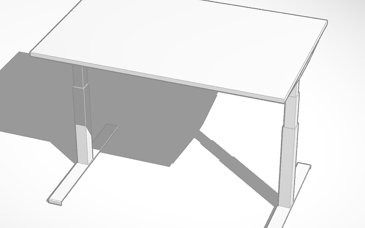 3D design Electric height adjustable Desk - Tinkercad