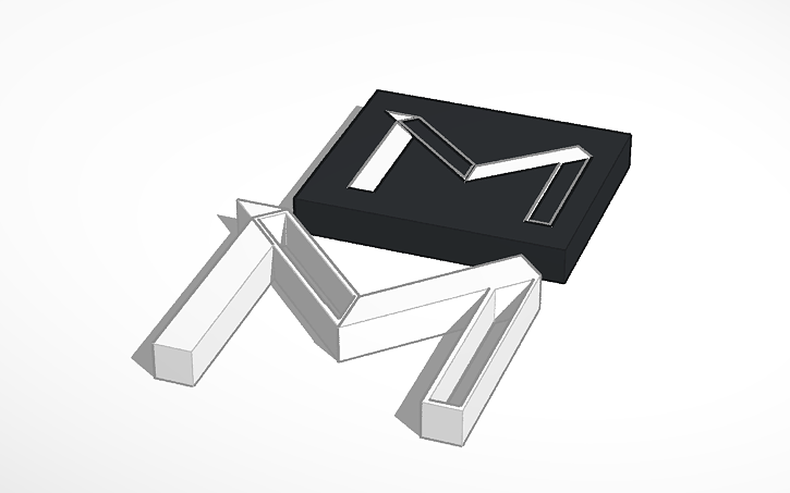 3D design logo m | Tinkercad
