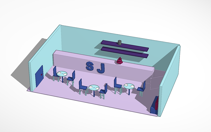 3D design rihas cafe - Tinkercad