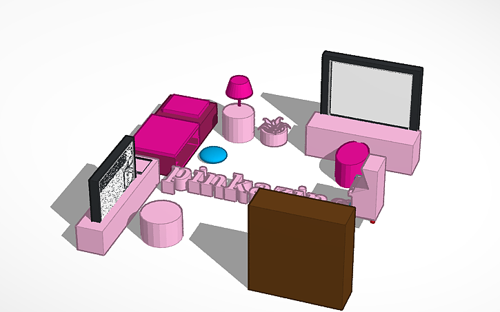 3D design Pink room - Tinkercad