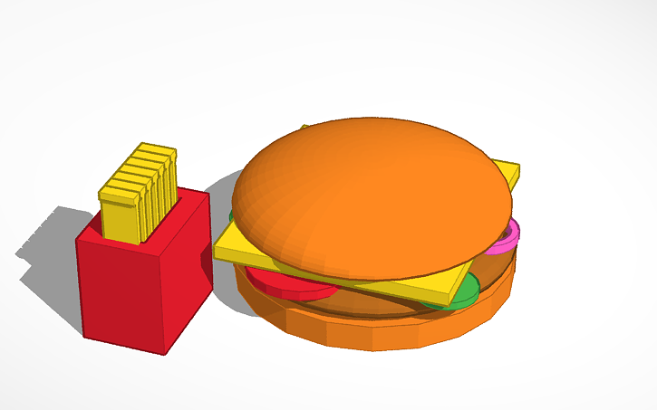3D design meniu MCdonalds | Tinkercad
