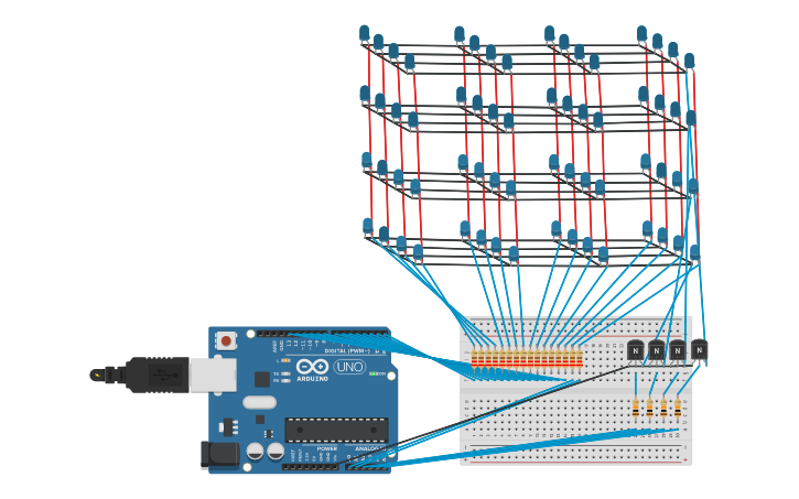 Circuit design Cubo - Tinkercad