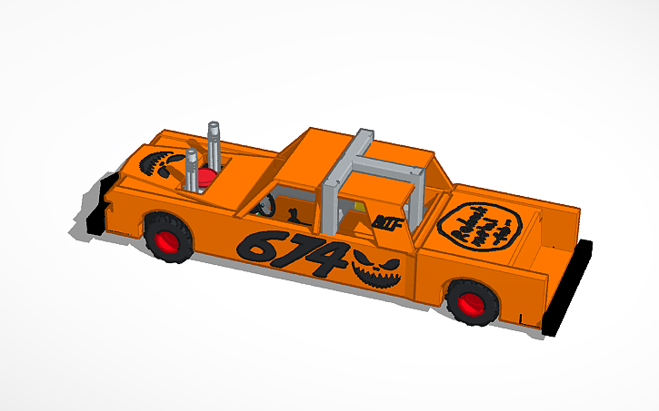 3D design 1976 Cadilac Sedan Deville limited weld demolition derby car ...