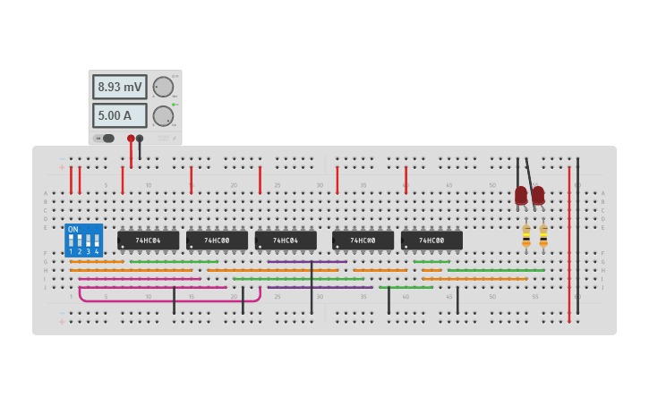 Circuit design d master slave flip flop - Tinkercad