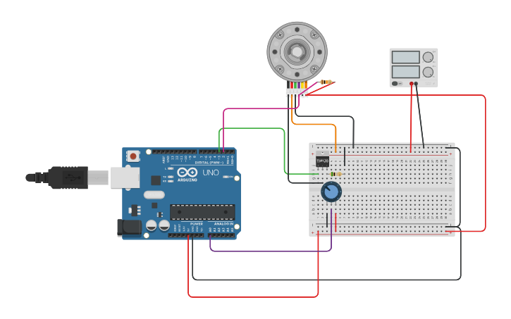 Circuit design PID motor - Tinkercad
