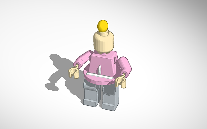 3D design ballerina lego figure | Tinkercad