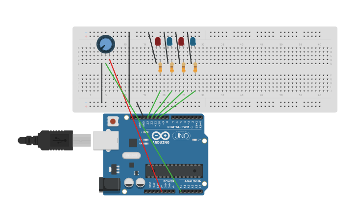 Circuit design digispark program plus1 - Tinkercad