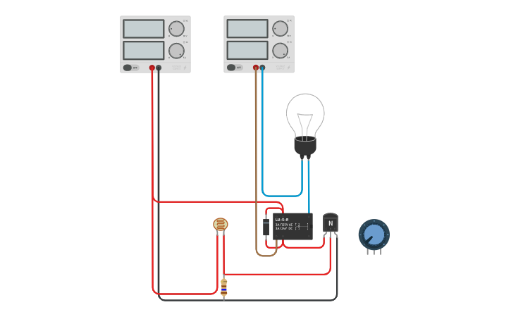 Circuit design Night-time switch - Tinkercad