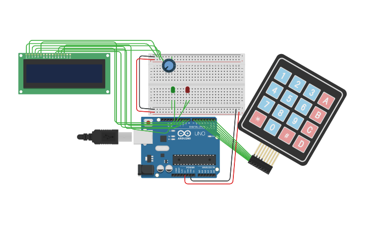 Circuit design clave teclado - Tinkercad