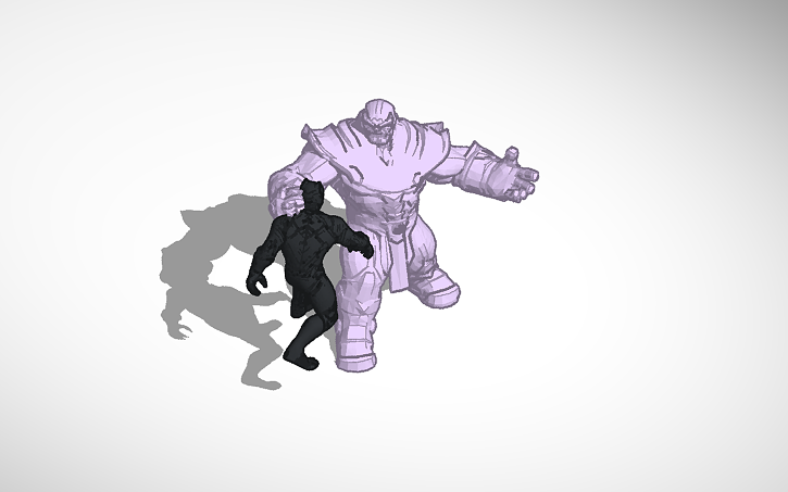 3D design thanos chokes black panther - Tinkercad