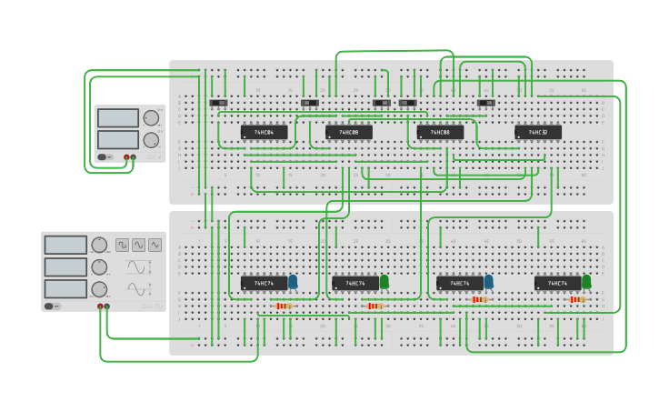 Circuit design 10_3_Parallel Shift Register | Tinkercad