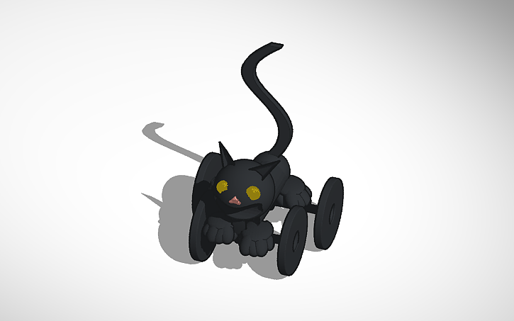 3D design moving cat toy that gone crazy world - Tinkercad