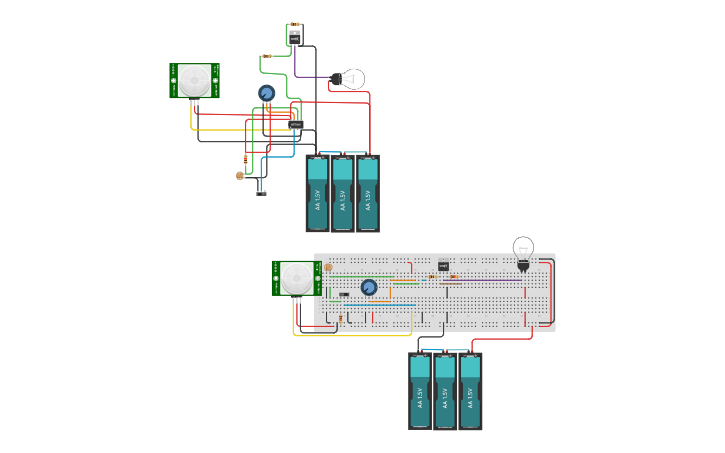 Circuit design коридоре attiny | Tinkercad