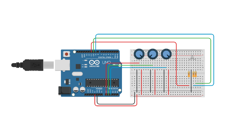 Circuit Design Arduino Rgb E Potenziometri Tinkercad