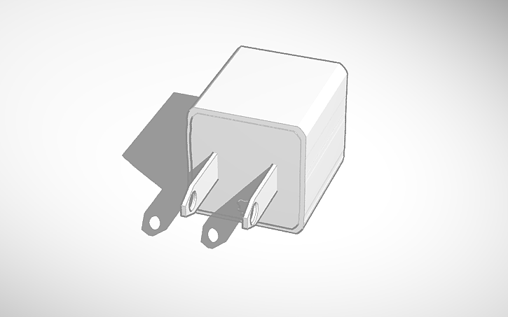 3D design apple plug - Tinkercad