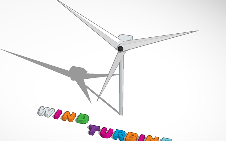 3D design Wind Turbine - Tinkercad