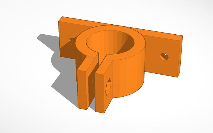 3D design 1/2" Pipe Clamp - Tinkercad
