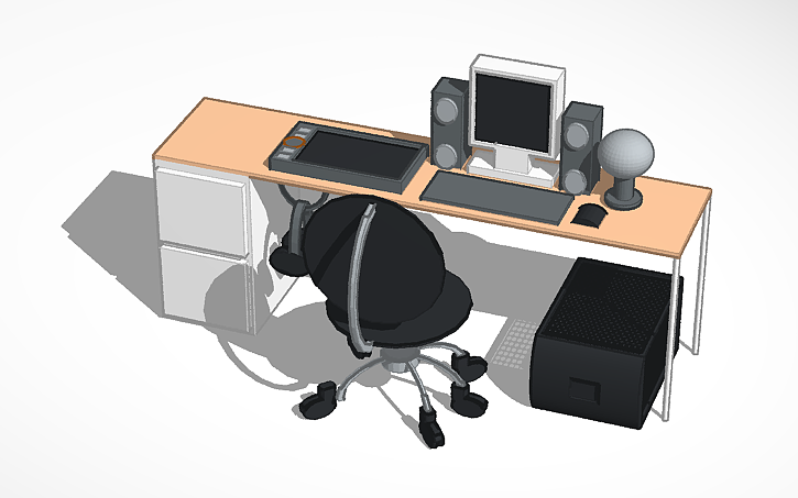 3D design My dream PC Setup - Tinkercad