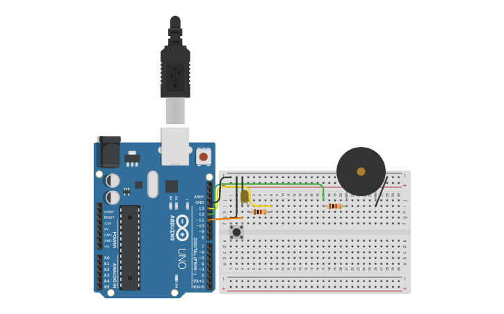 Circuit design Buzzer | Tinkercad