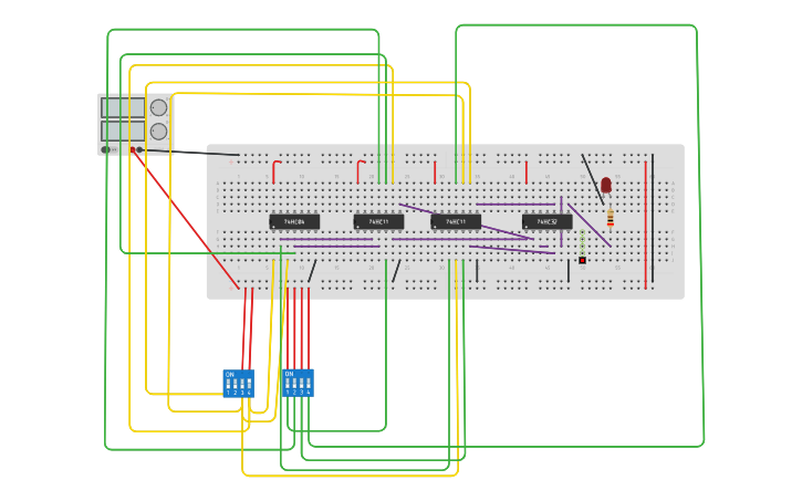 Circuit design A 4X1 MUX. | Tinkercad