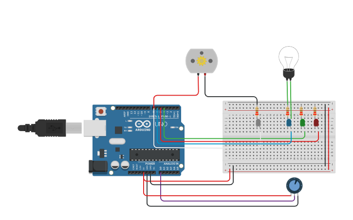 Circuit design Sensor de Umidade do Solo irrigação - Tinkercad