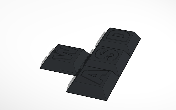 3D design WASD - Tinkercad