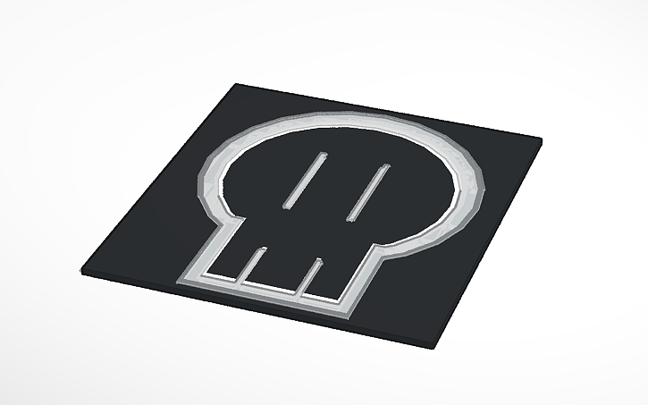3D design murder drone neon symbol - Tinkercad