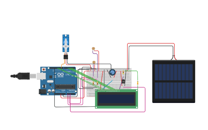 Circuit design Solar tracking system and solar panel lighting rate ...