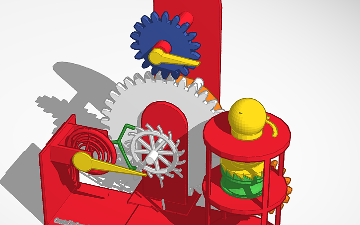 3D design Mechanical Clock - Tinkercad