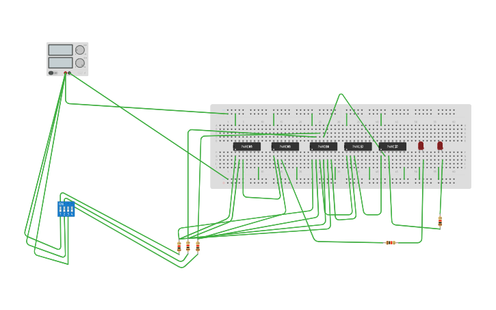 Circuit Design Full Adder Tinkercad