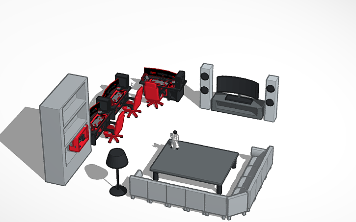 3D design GAMING ROOM - Tinkercad