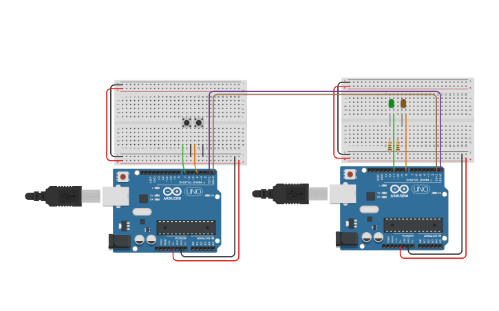 Circuit design TP voie série - Tinkercad