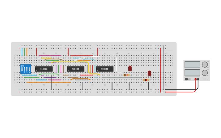 Circuit design full subtractor using nand gates - Tinkercad