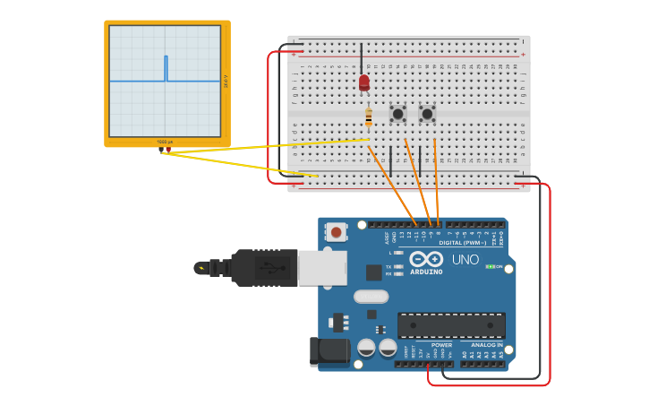 Circuit design Exercise 8.1 - PWM-LED Brightness Control - Tinkercad