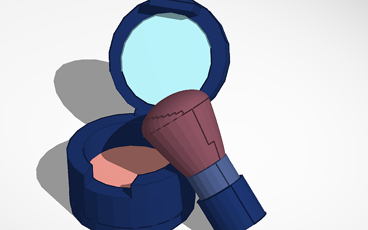 3D design Makeup Compact 3 - Tinkercad