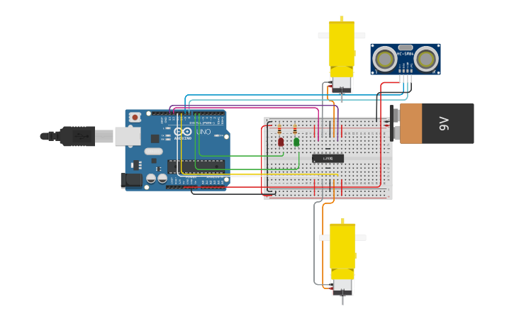 Circuit design Robotcito - Tinkercad