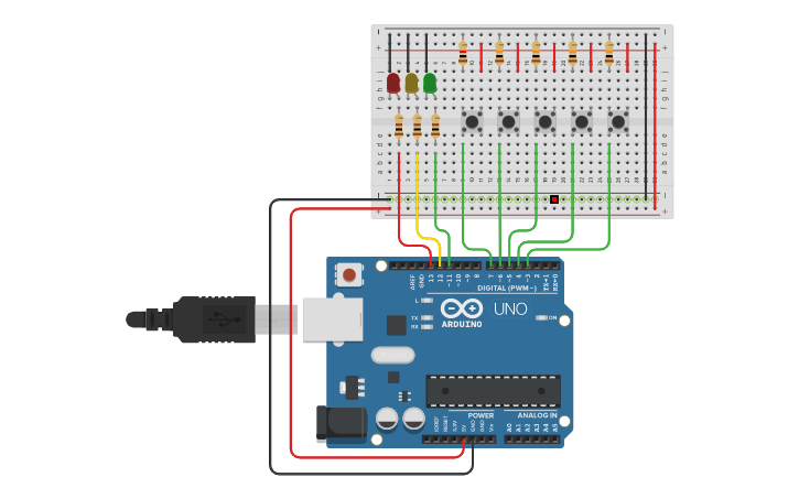 Circuit design YES doppio | Tinkercad