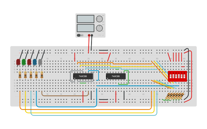 Circuit Design Csc347 Lab4 Parity Checker Test Tinkercad