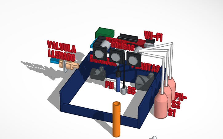3D design Demo of Hydro System - Tinkercad