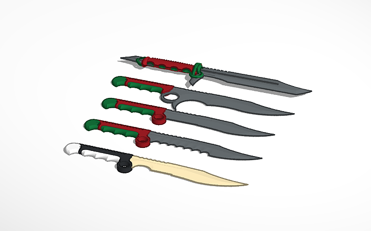 3D design Copy of Killer Feather's Combat Knife | Tinkercad