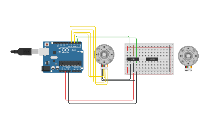 Circuit Design Steper Motor Direction Control Tinkercad