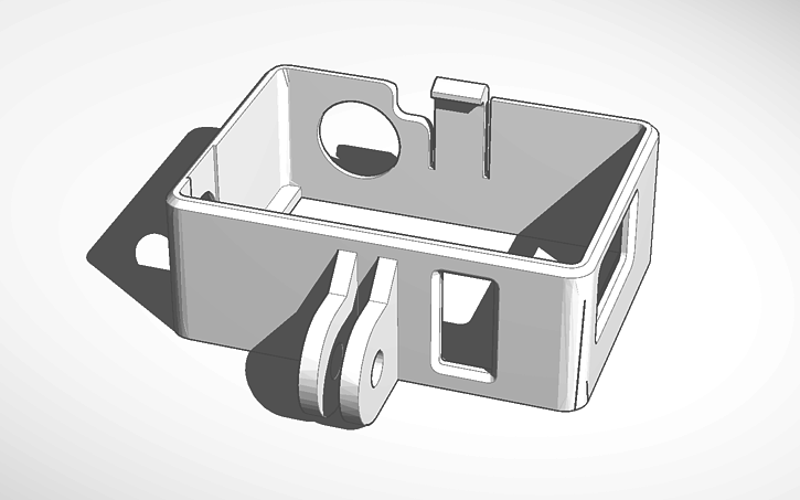 3D design GoPro Hero 4 Case (Test 1) - Tinkercad